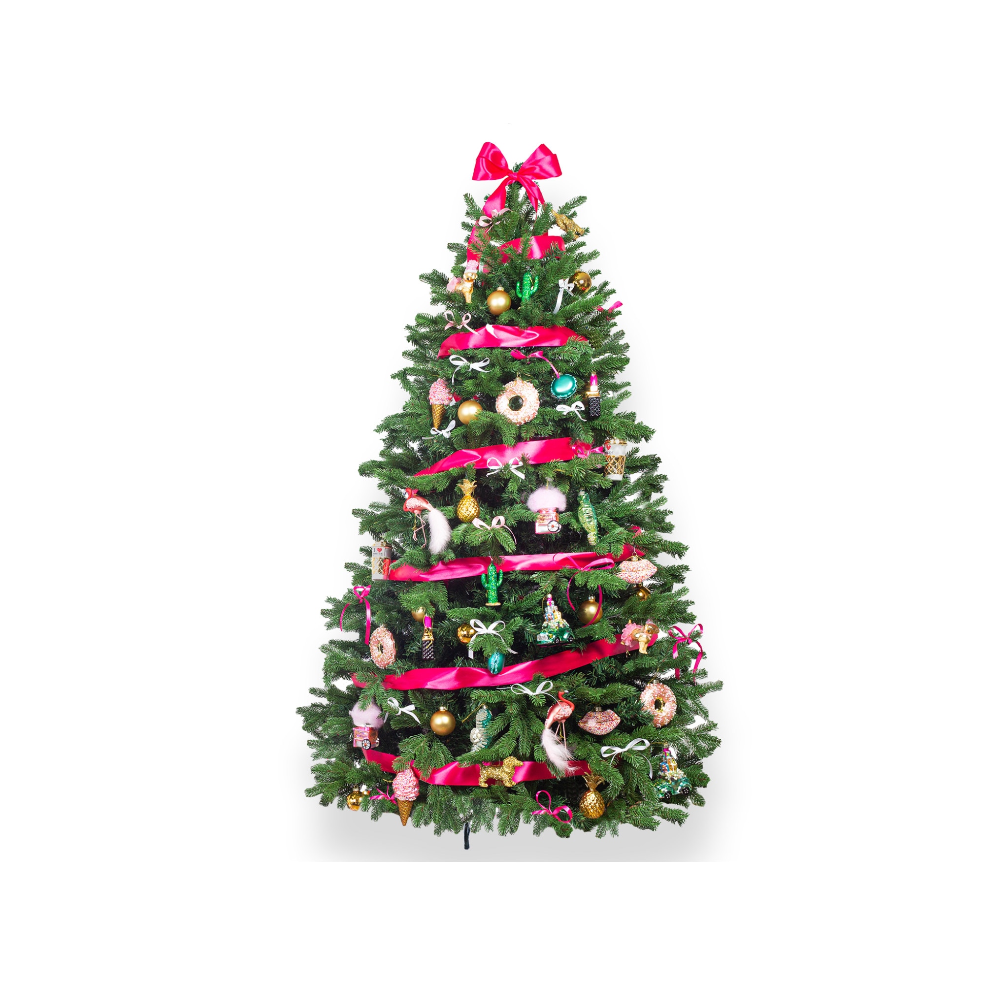 Украсена коледна елха, 210 см, многоцветна - eMAG.bg