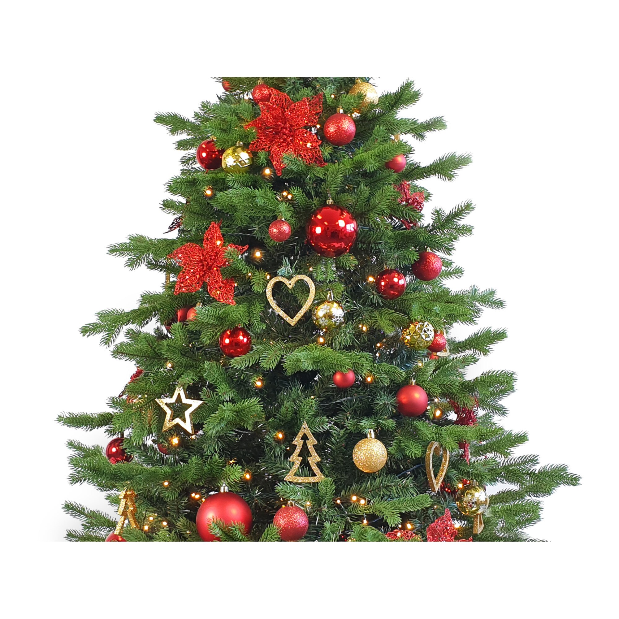 Украсена коледна елха, 210 см, многоцветна - eMAG.bg