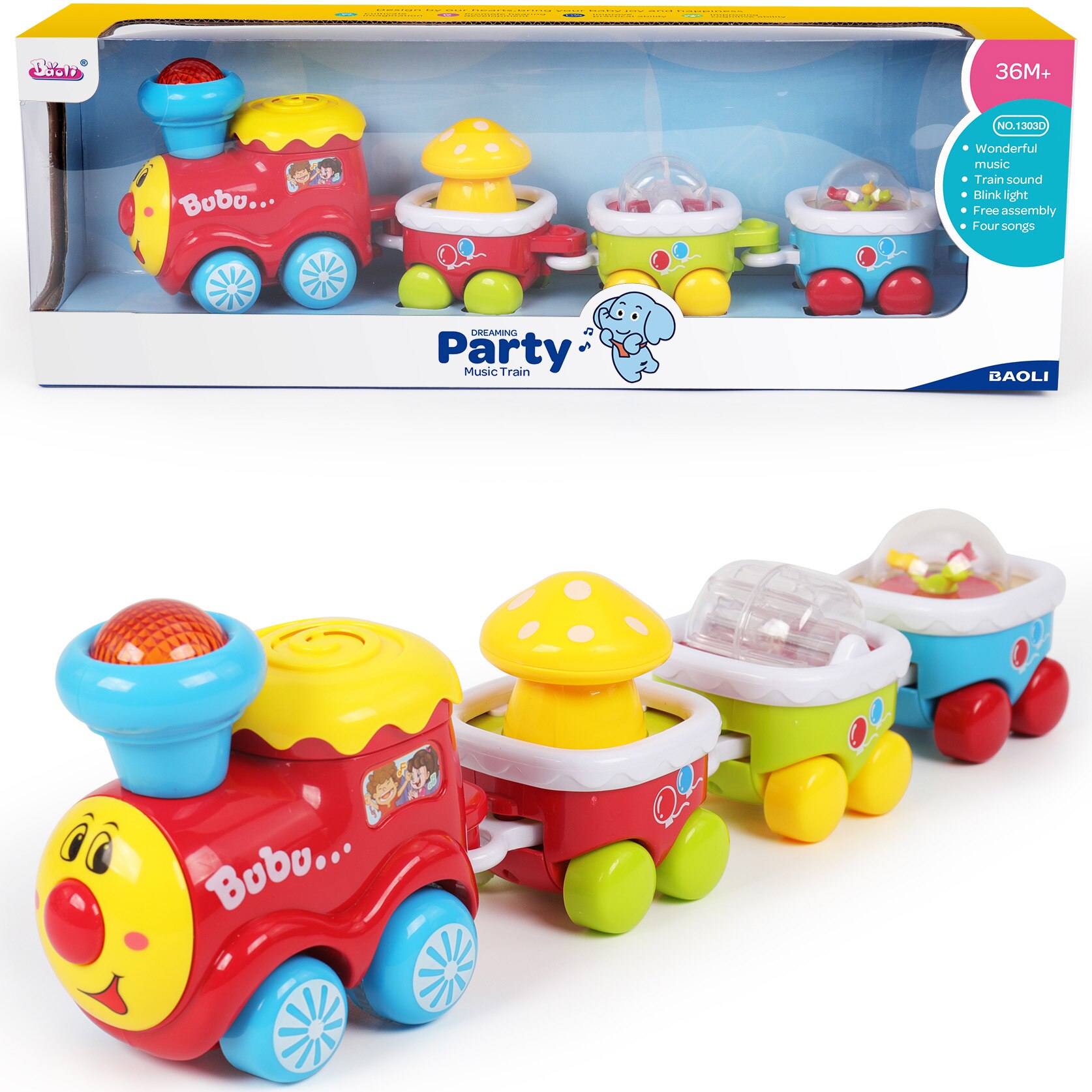 Set trenulet pentru copii Mappy Party Music, cu lumini si sunete - eMAG.ro