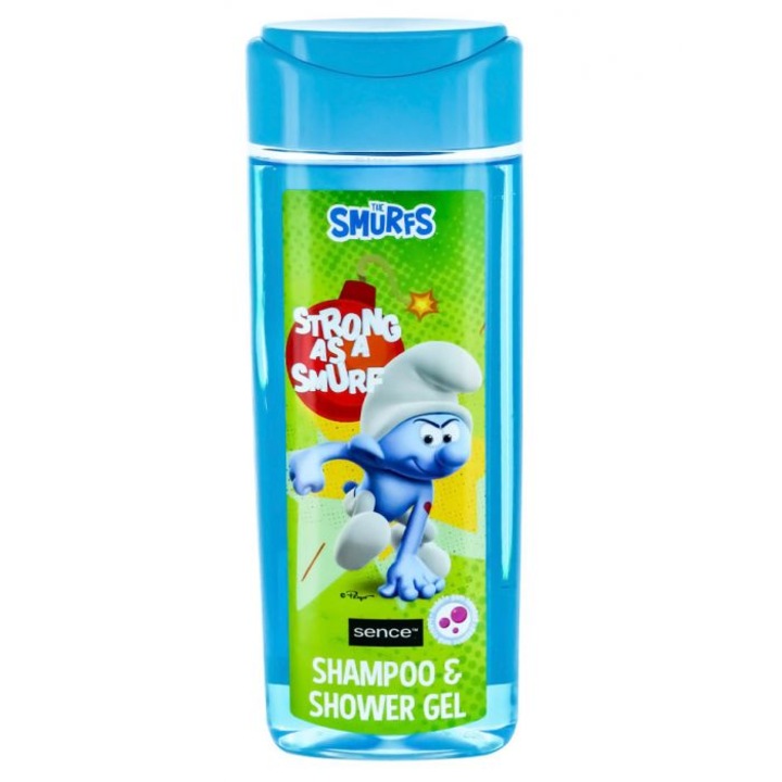 Sampon si Gel de dus pentru baieti Sence The Smurf cu parfum de Bubble ...
