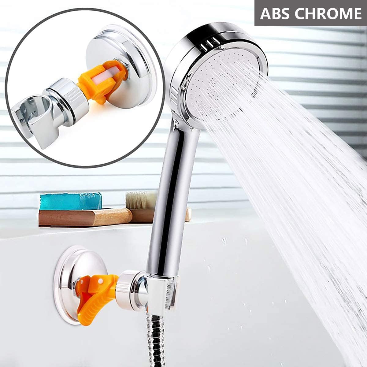 Suport pentru dus, JENUOS®, ABS/PVC, reglabil 360 grade, Ventuza ...