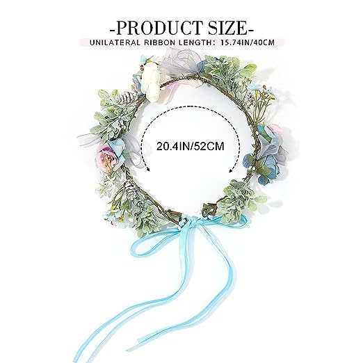 Coronita de par reglabila de decorare a capului, Model de flori si ...
