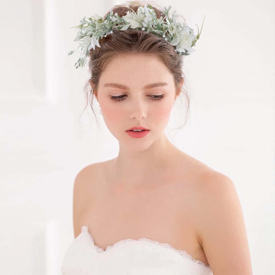 Coronita de par reglabila de decorare a capului, Model de flori si ...