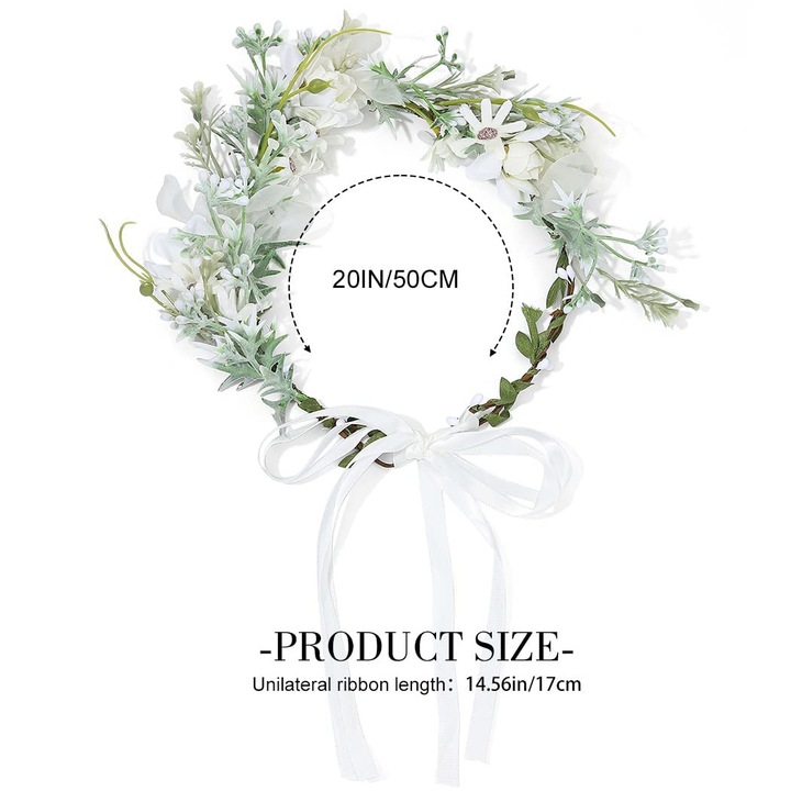 Coronita de par reglabila de decorare a capului, Model de flori si ...