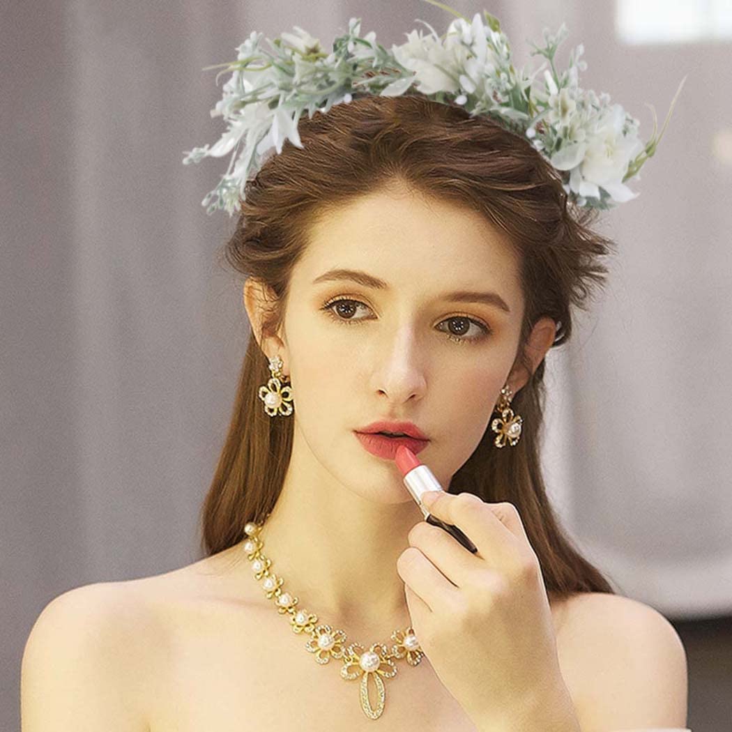 Coronita de par reglabila de decorare a capului, Model de flori si ...