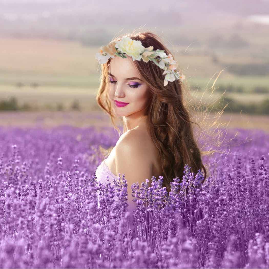 Coronita de par reglabila de decorare a capului, Model de flori si ...