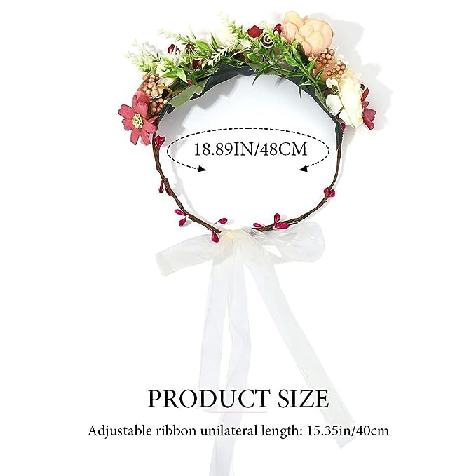 Coronita de par reglabila de decorare a capului, Model de flori si ...