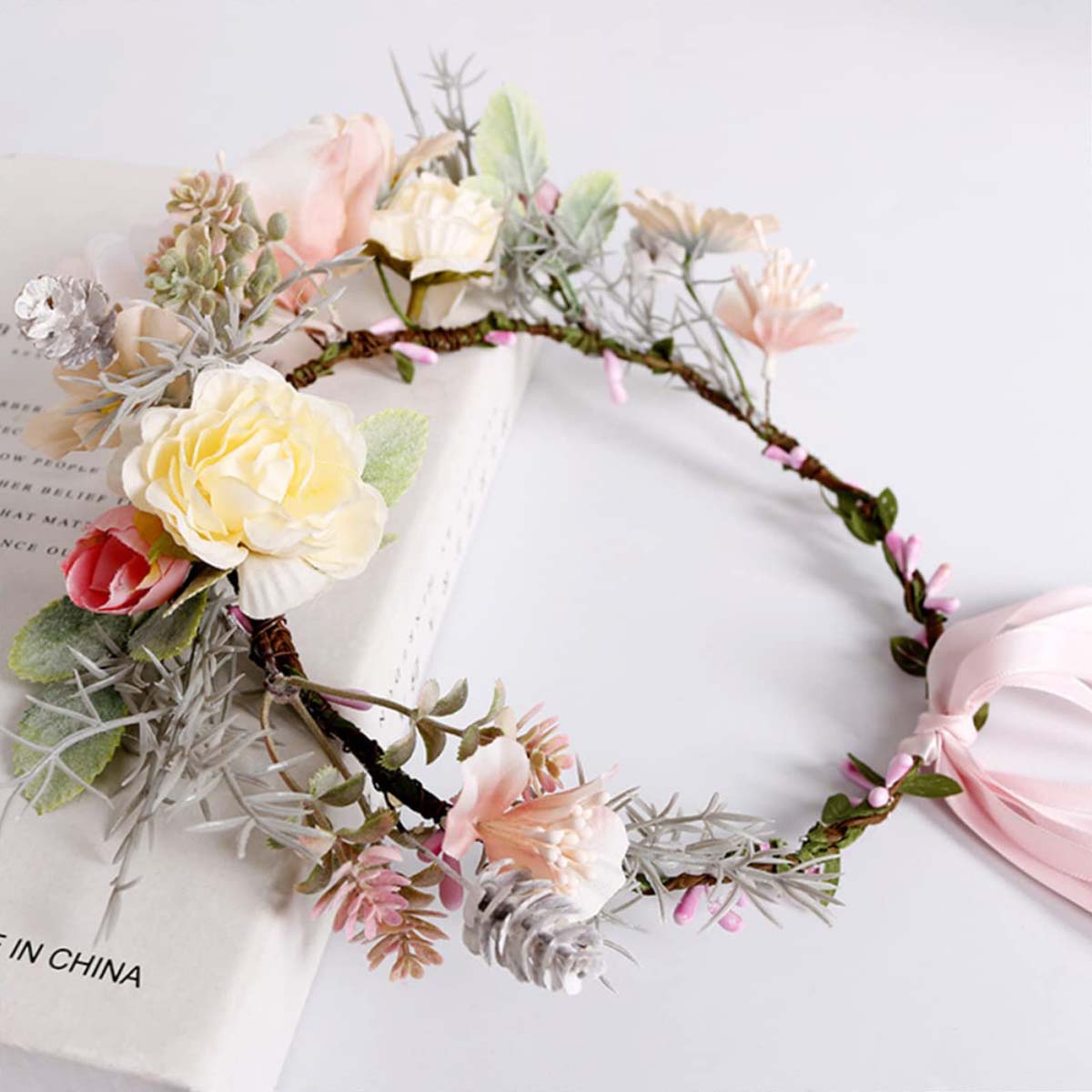 Coronita de par reglabila de decorare a capului, Model de flori si ...