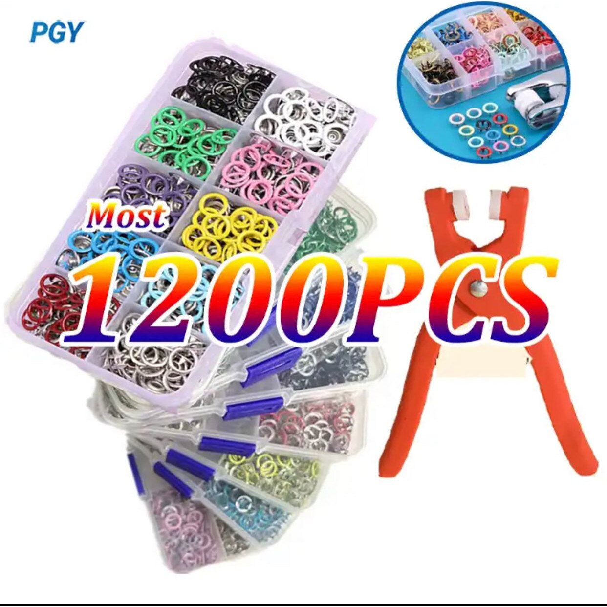 Set 400 capse metalice, Colorate - eMAG.ro