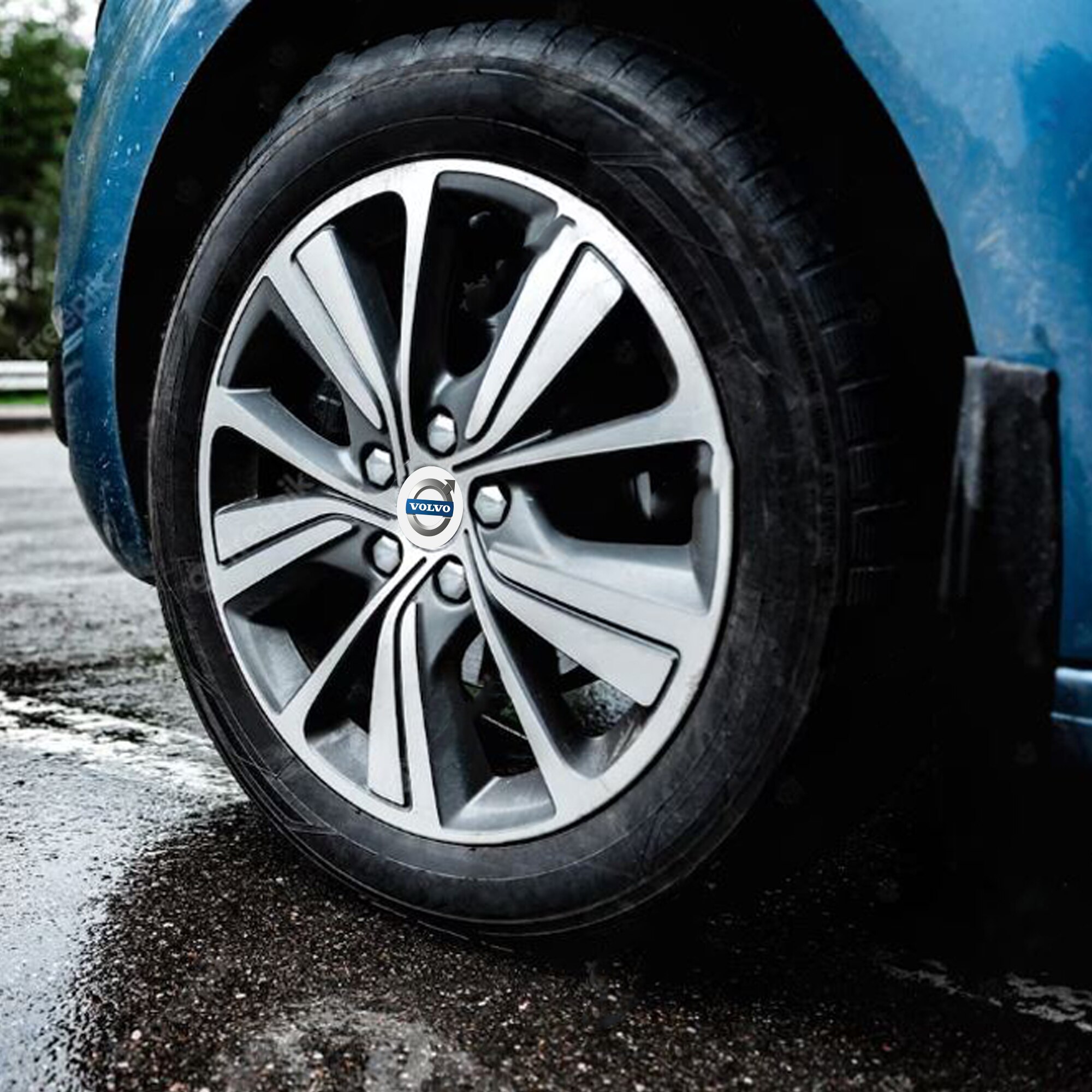 Set 4 stickere decorative pentru perete, auto si geam Volvo, autocolant ...