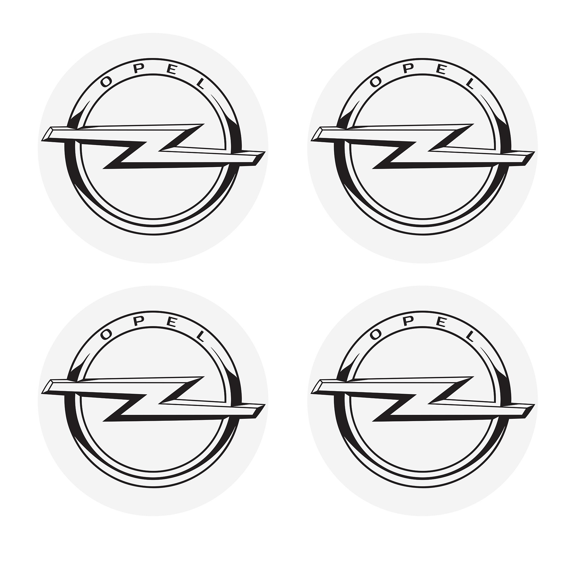 Set 4 stickere decorative pentru perete, auto si geam Opel, autocolant ...