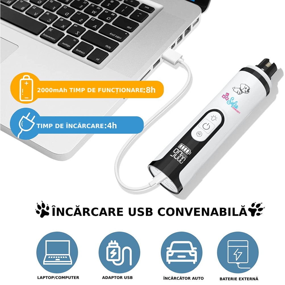 Pila Electrica de Unghii pentru Animale de Companie, Sofia CONCEPT ...