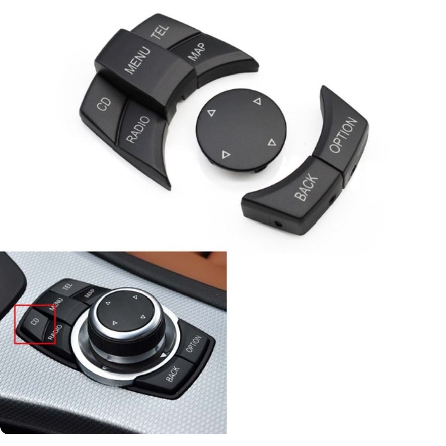 Set 6 Butoane Consola Multimedia iDrive Dedicat BMW Seria E 1 3 5 X1 X5 X6 Series E81 E82 E87 ...