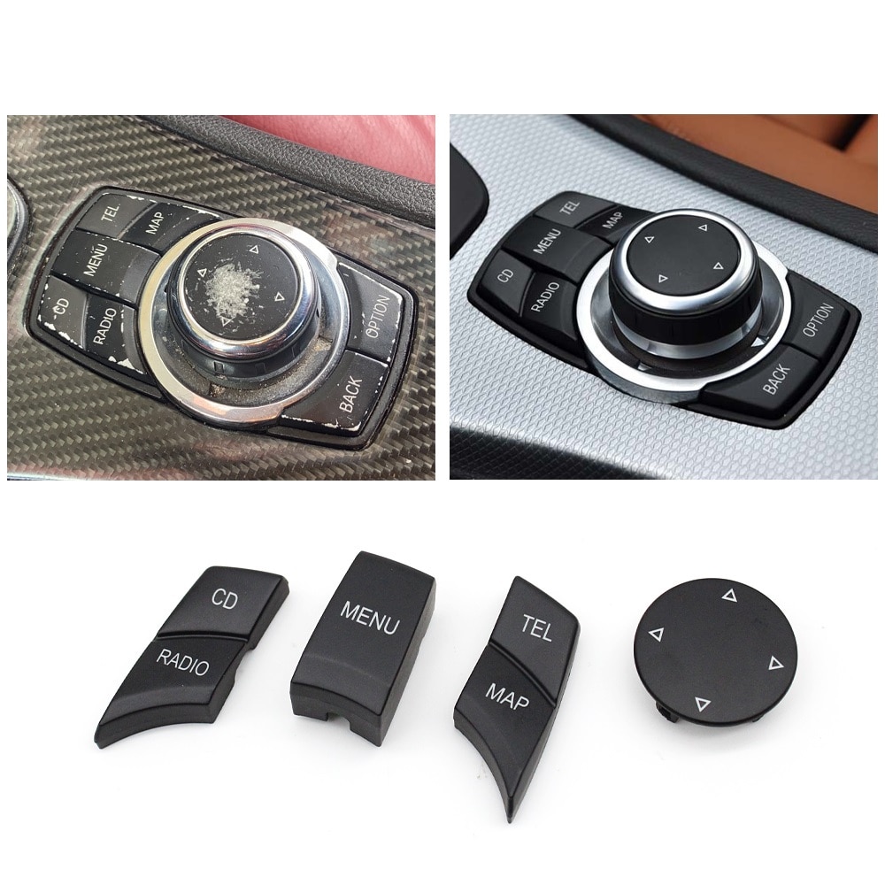 Set 6 Butoane Consola Multimedia iDrive Dedicat BMW Seria E 1 3 5 X1 X5 ...