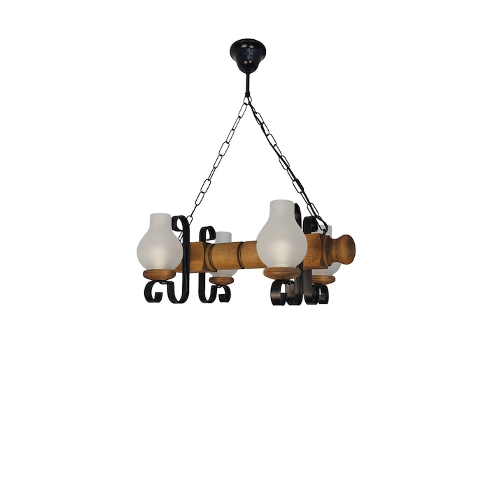 Lustra Rustic 4xE14 finisaj antic - eMAG.ro