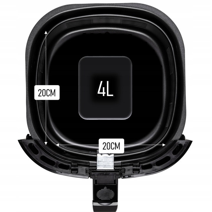 Floria ZLN8009 Черен фритюрник, мощност 1360W, капацитет 6 литра ...