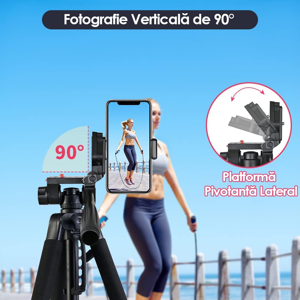 Trepied Foto Telescopic, BYONDSELF®, 58-170cm, Pentru Camera Foto ...