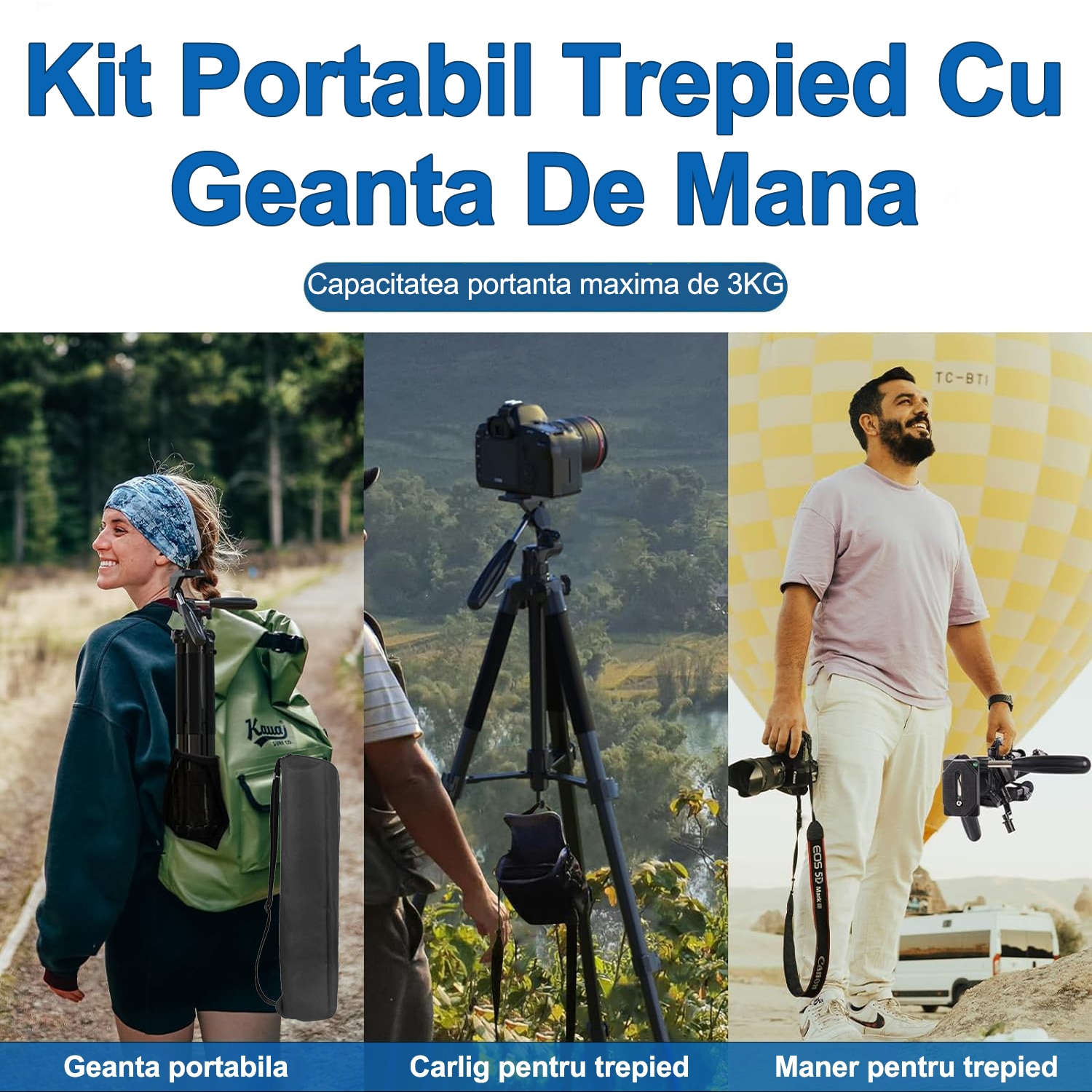 Trepied Foto Telescopic, BYONDSELF®, 58-170cm, Pentru Camera Foto ...