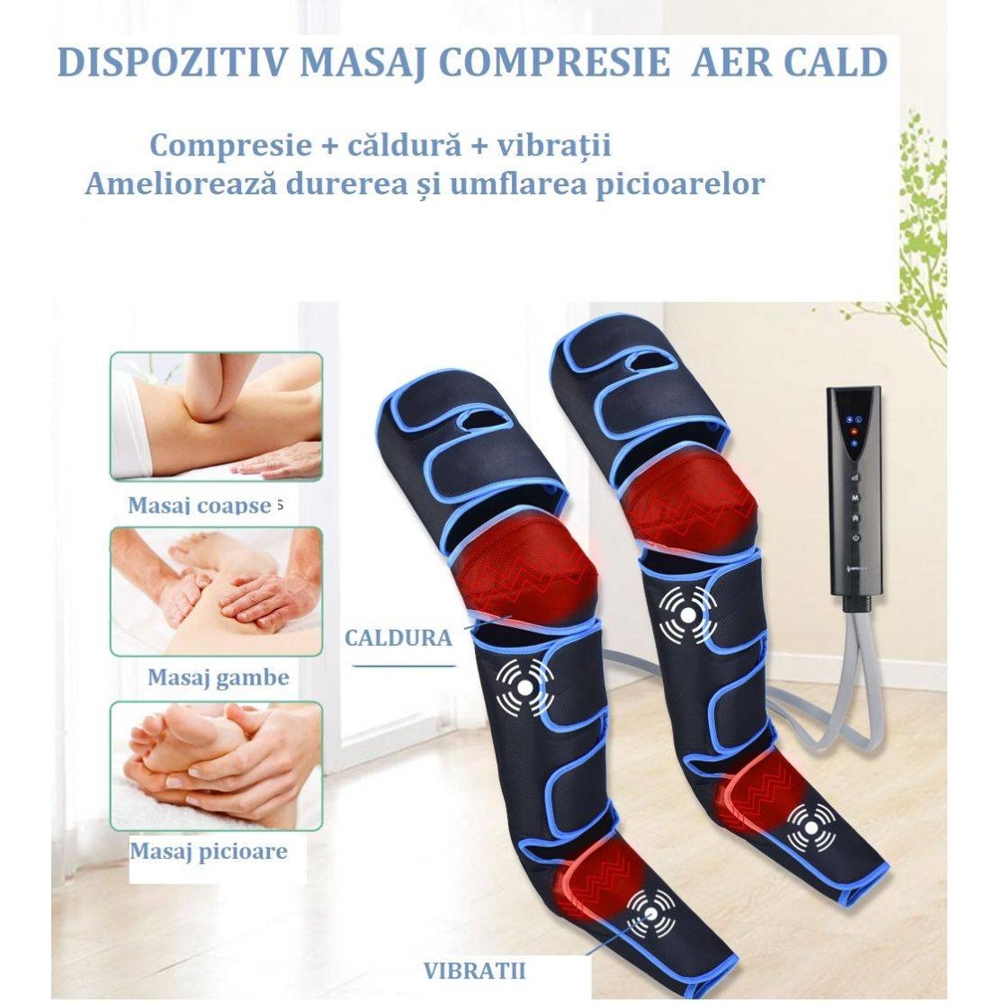 Aparat de Masaj si Incalzire pentru Picioare, Gambe, Coapse ...