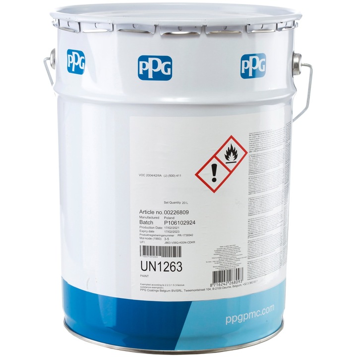 Vopsea pentru metal Sigmafast 40 PPG, Sigma coatings, Gri Pal 7040, 20l ...