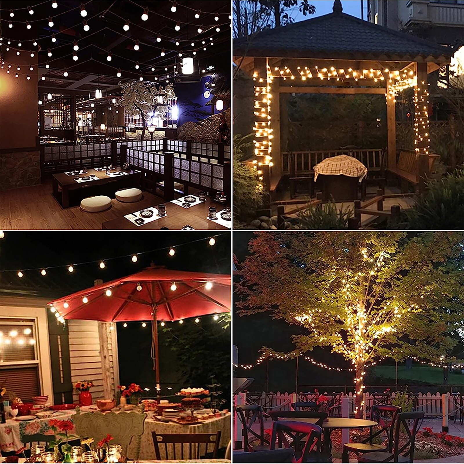 Ghirlanda solara de gradina, NUODWELL, Lungime 7M, 50 de lumini LED, 8 ...