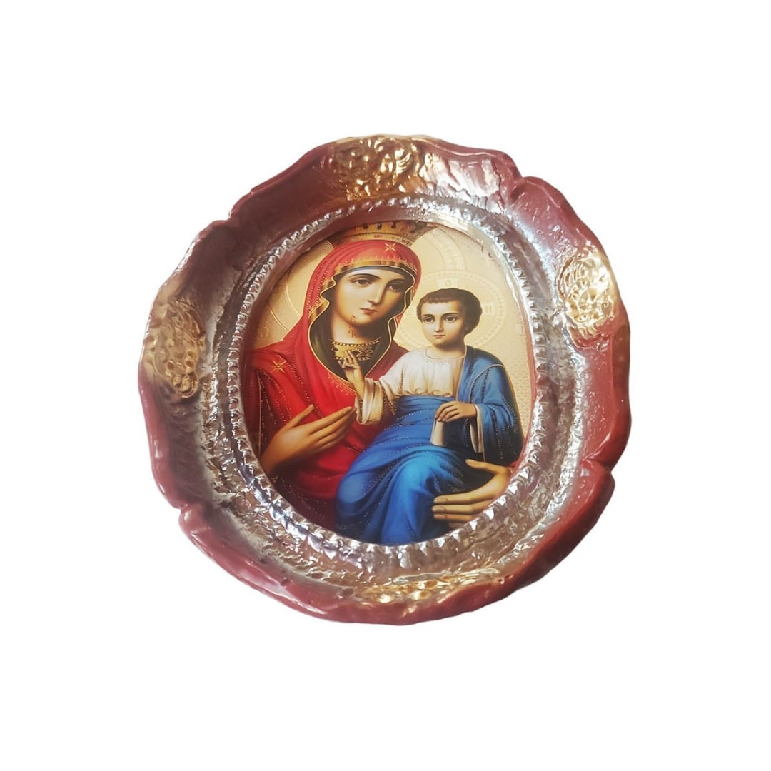Aplica de perete decorativa, Fecioara Maria si pruncul Isus, Maro, 30 ...