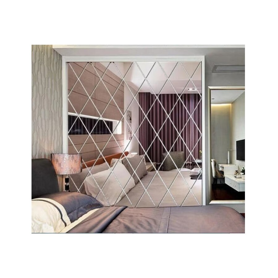 Set 58 Oglinzi Acrilice Diamant Romb Sticker Auto-adeziv Decorativ ...