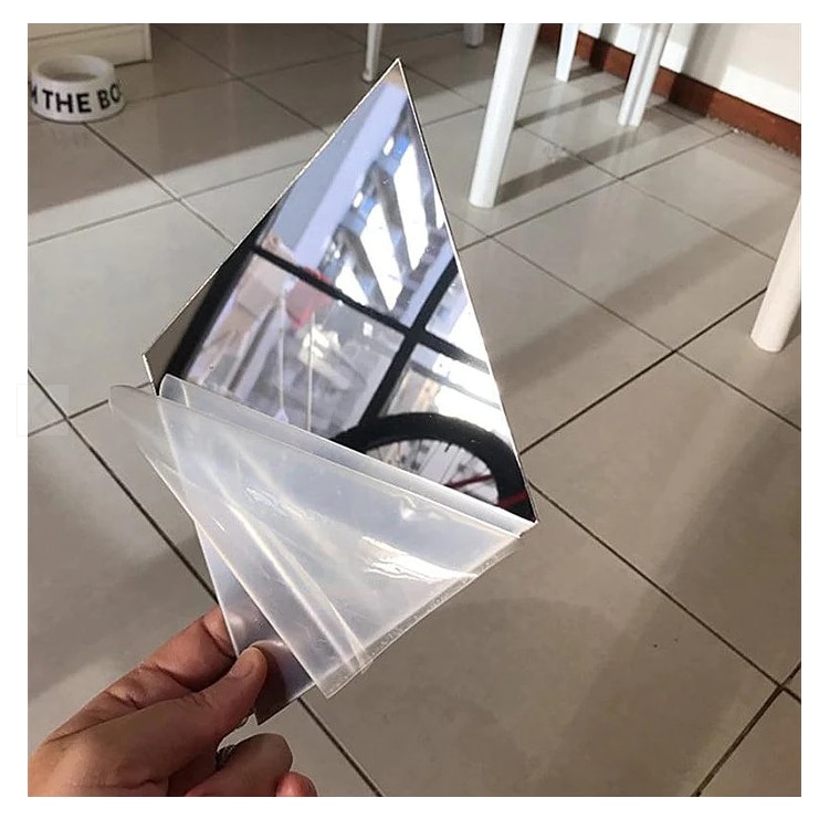 Set 58 Oglinzi Acrilice Diamant Romb Sticker Auto-adeziv Decorativ ...