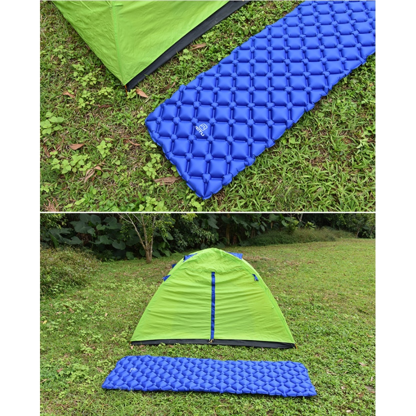 Saltea gonflabila camping, Sunmostar, Nylon, Albastru - eMAG.ro