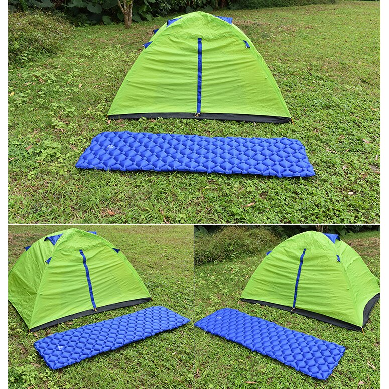 Saltea gonflabila camping, Sunmostar, Nylon, Albastru - eMAG.ro