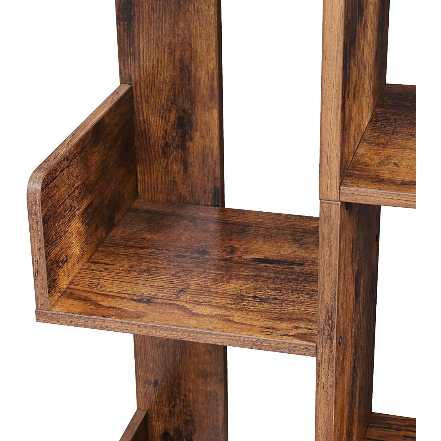 VASAGLE Biblioteca stil arbore, cu 13 rafturi de depozitare, colturi ...