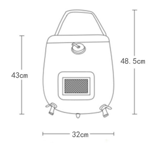 Dus portabil pentru camping, PVC, 20 L, Negru - eMAG.ro
