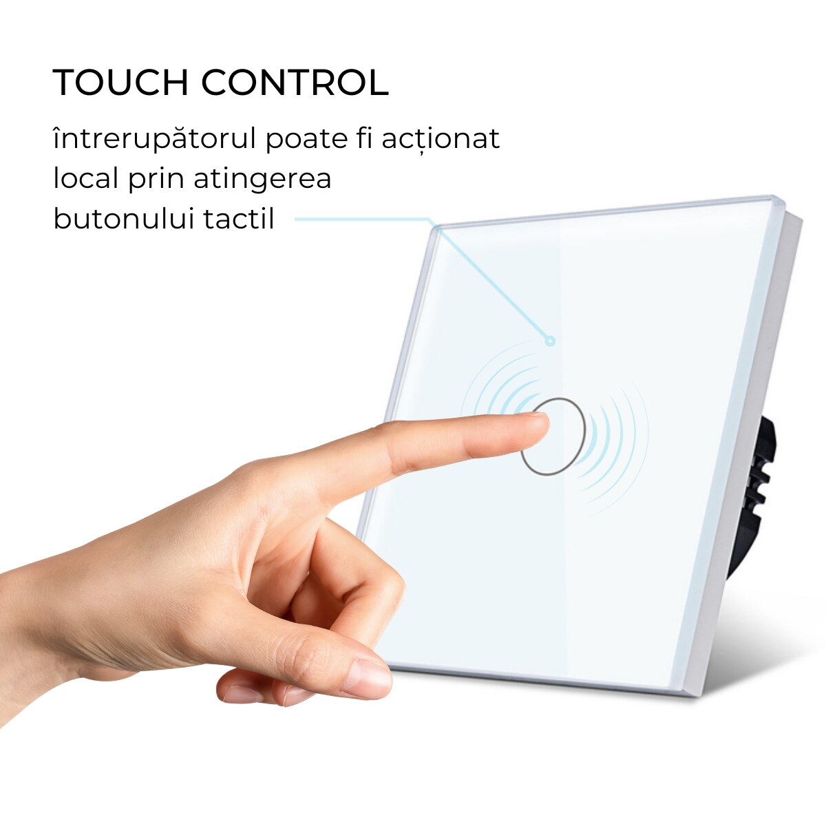 Intrerupator smart cu touch, Wi-Fi, Bluetooth, Control vocal, Smart ...
