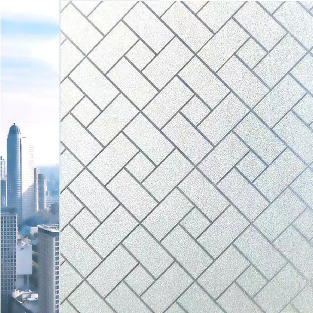 Autocolant din sticla mata pentru fereastra, Gelldg, Anti-orbire ...