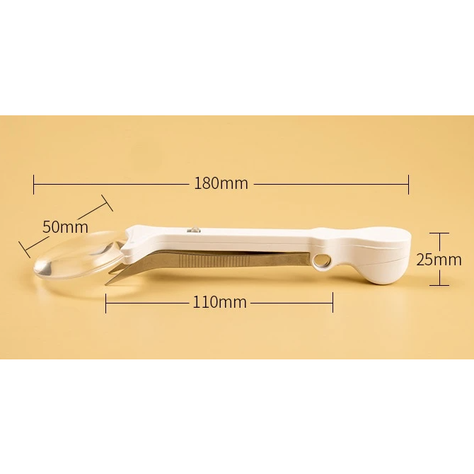 Penseta profesionala cu lupa si 2 leduri 50x5 - eMAG.ro