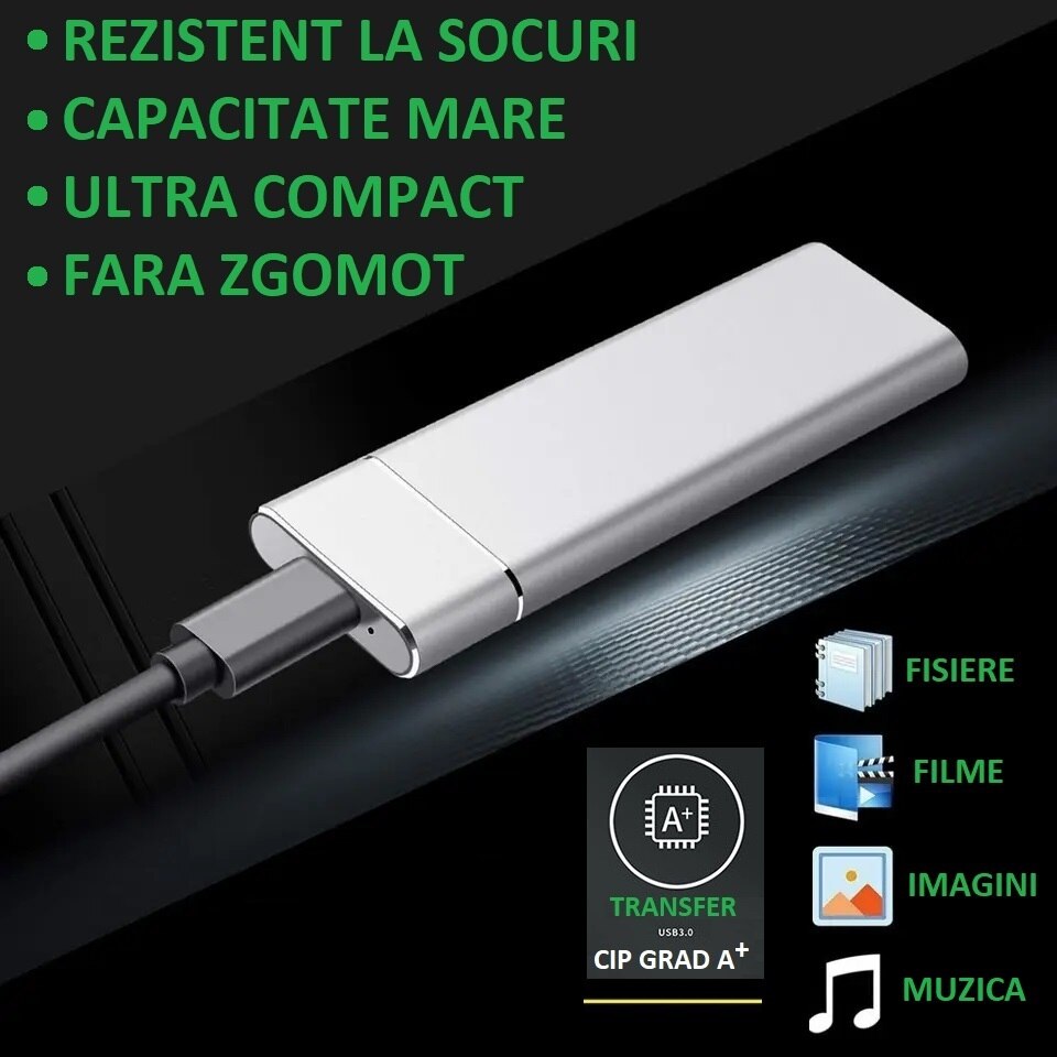 SSD extern portabil IMALDI, 8TB, argintiu - eMAG.ro