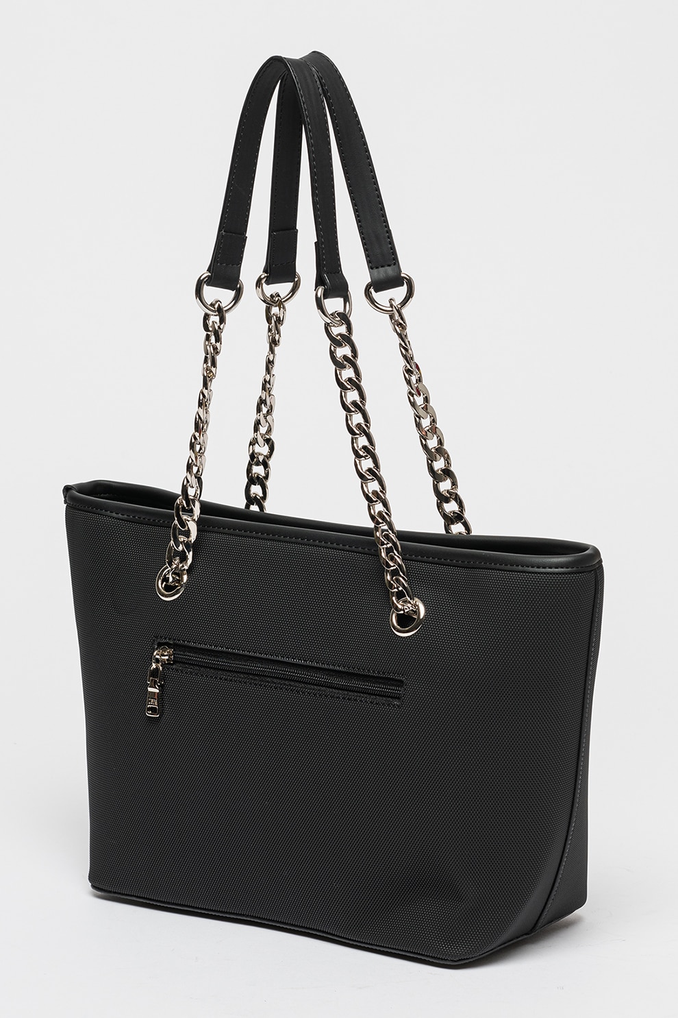 U.S. Polo Assn., Geanta shopper texturata, Negru - eMAG.ro