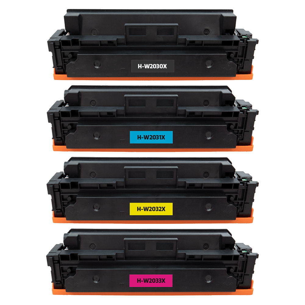 Set 4 Cartuse Toner compatibile cu HP W2030X, W2031X, W2032X, W2033X cu ...