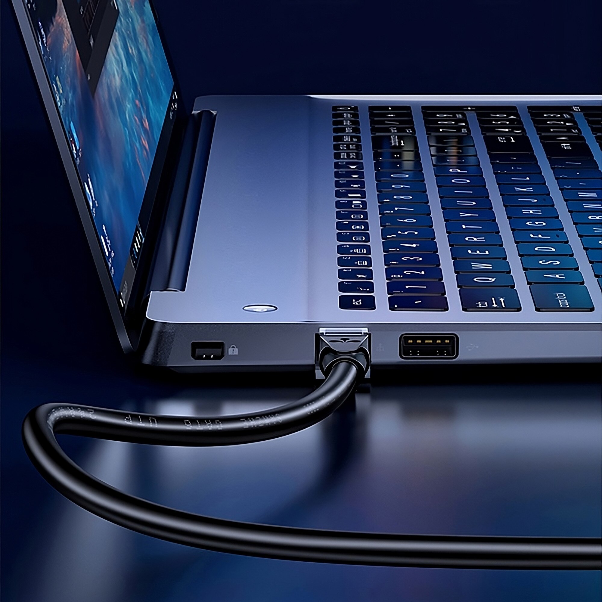 Cablu de Retea, LAN Ethernet UTP CAT6A 6A, Mufat RJ45, 8P8C, 15m, Negru ...