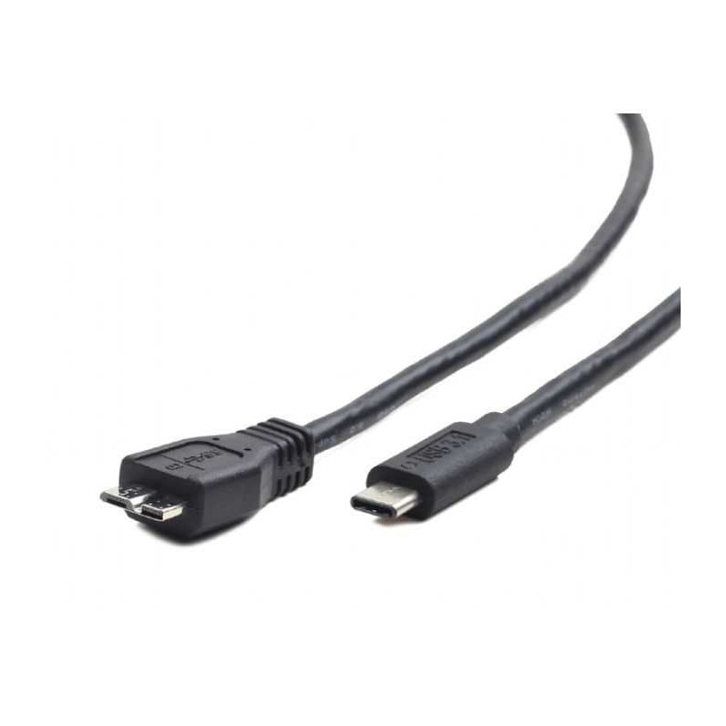 Cablu USB3.0 B micro mufa - USB type C mufa 1m negru GEMBIRD CCP-USB3 ...
