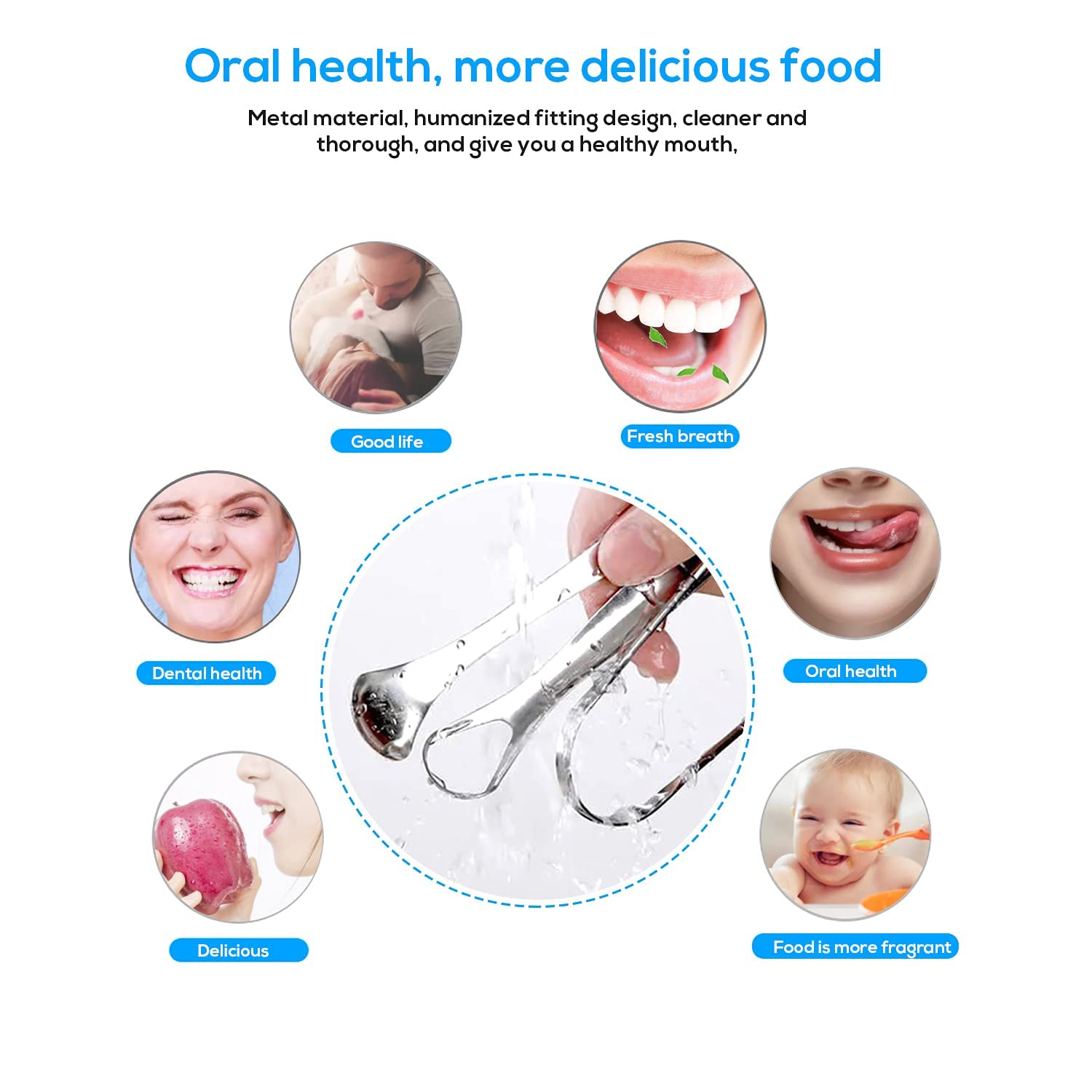 Set 3 periute pentru limba, LAIX, Otel inoxidabil, Argintiu - eMAG.ro