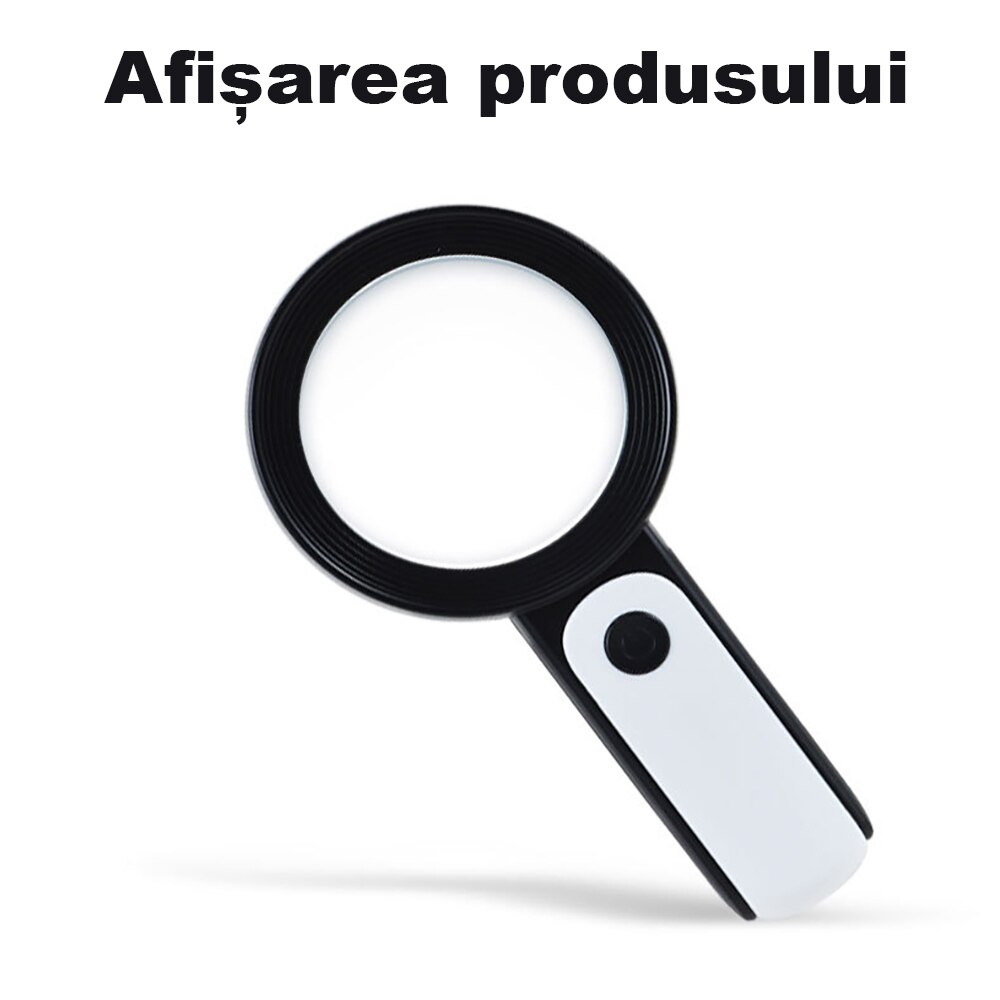 Lupa, Vaxiuja, ABS/Sticla, LED, Marire 30x, Negru/Alb - eMAG.ro