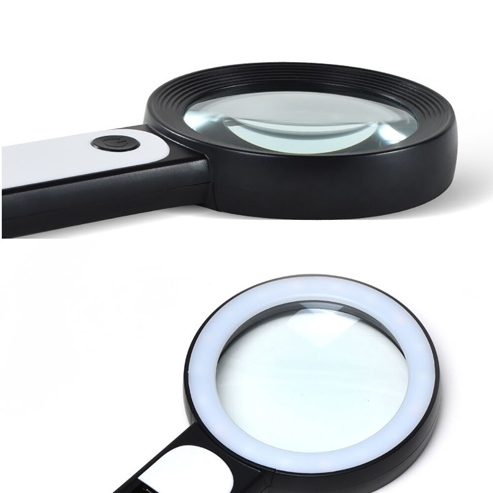 Lupa, Vaxiuja, ABS/Sticla, LED, Marire 30x, Negru/Alb - eMAG.ro