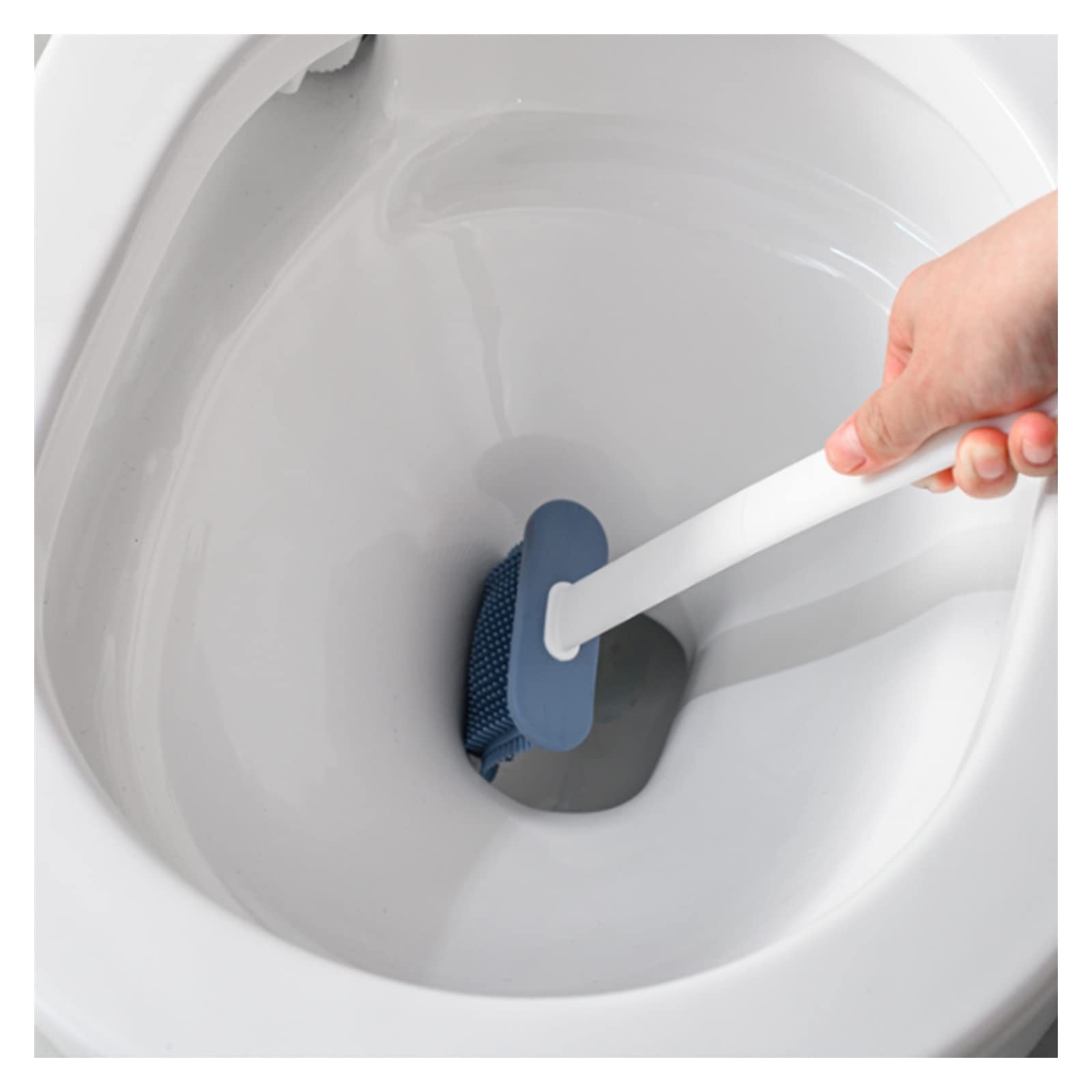 Set 2 Perie WC din silicon pentru toaleta, JENUOS®, Cap Flexibil ...