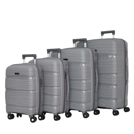 Set Valize, Perfect line, 77/51/30 cm, Expander, Gri deschis, 4 buc ...