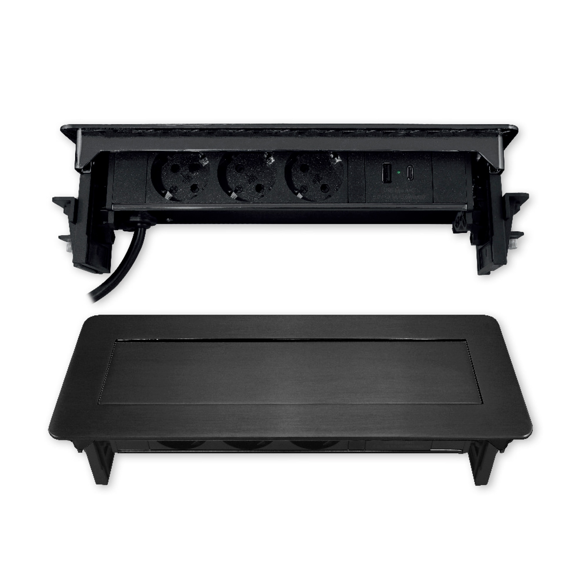 Prelungitor de mobilier pop-up, Commel, Cu 3x prize, 2x USB tip A+C ...