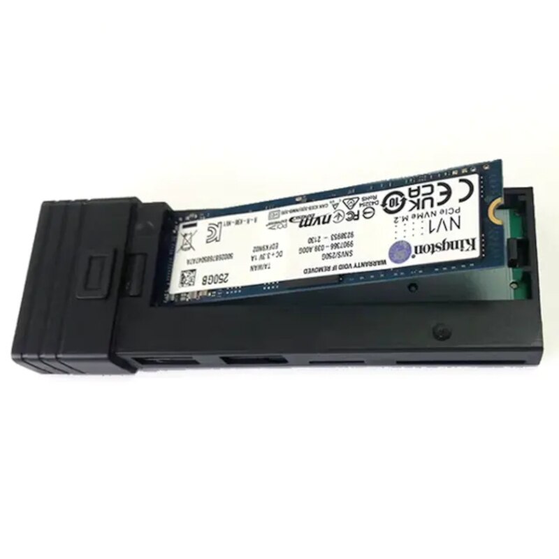 Rack extern SSD, eRDX®, compatibil SSD NVME M.2, Hub 4 in 1,2 x USB 2.0 ...