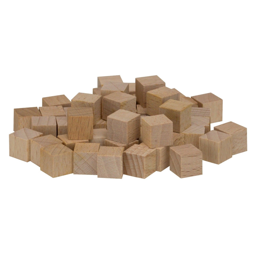 Set cuburi lemn fag, 50 buc, 1 x 1 x 1 cm, OnemisFlot - eMAG.ro