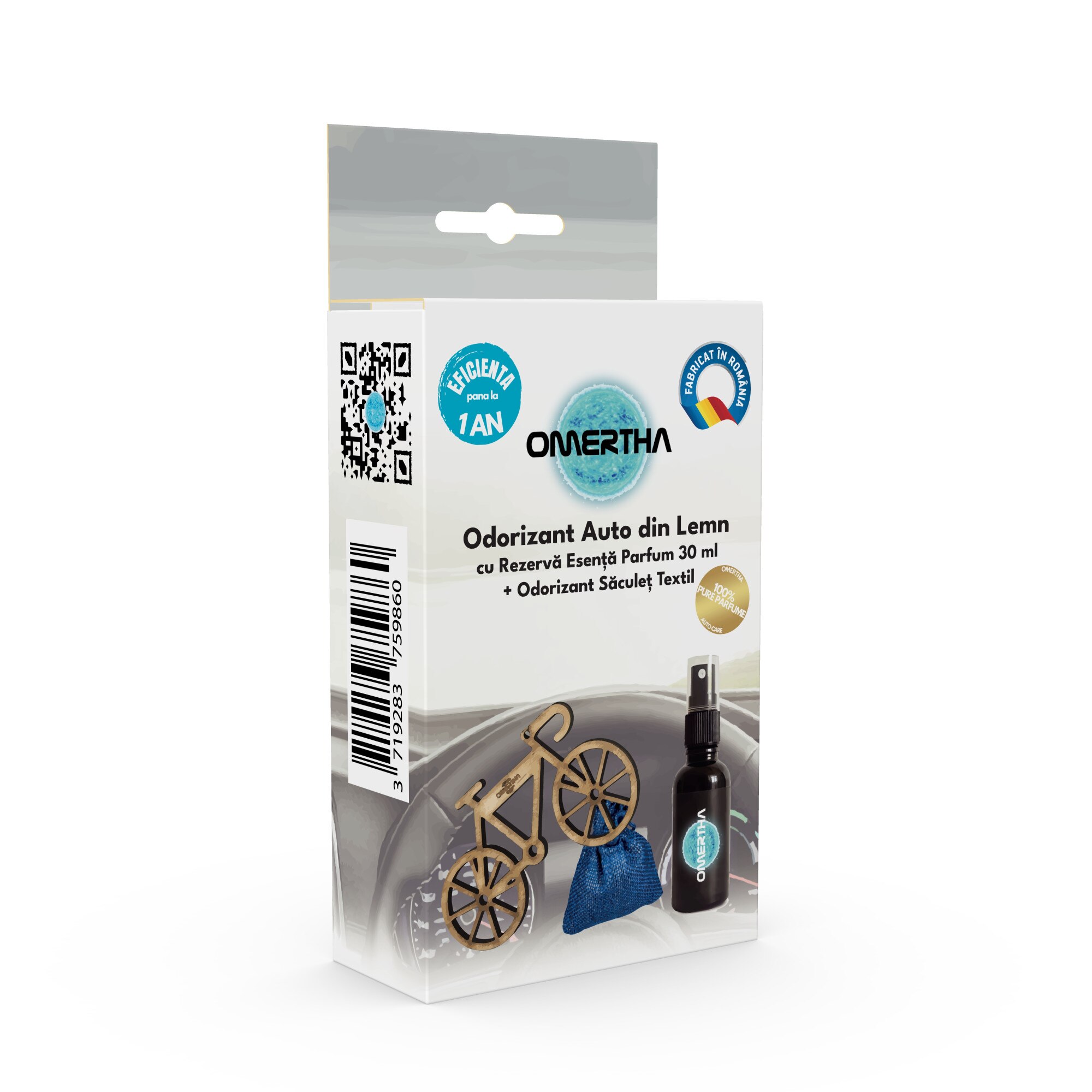 Odorizant Lemn Auto Omertha, Bicicleta, Esenta Parfum Ultra Concentrat ...