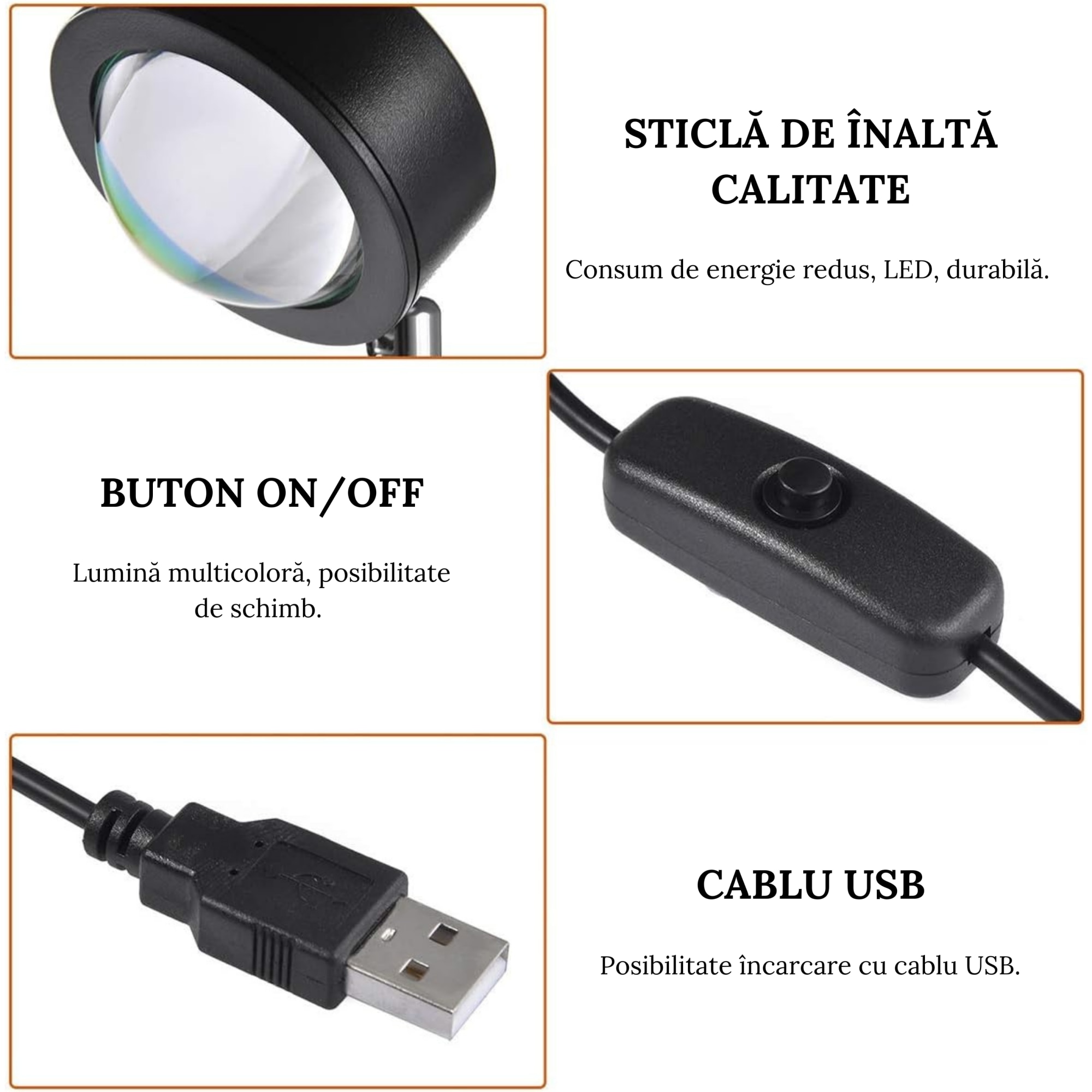 Lampa Ambientala RGB cu Efect de Apus de Soare si Telecomanda - Creeaza ...